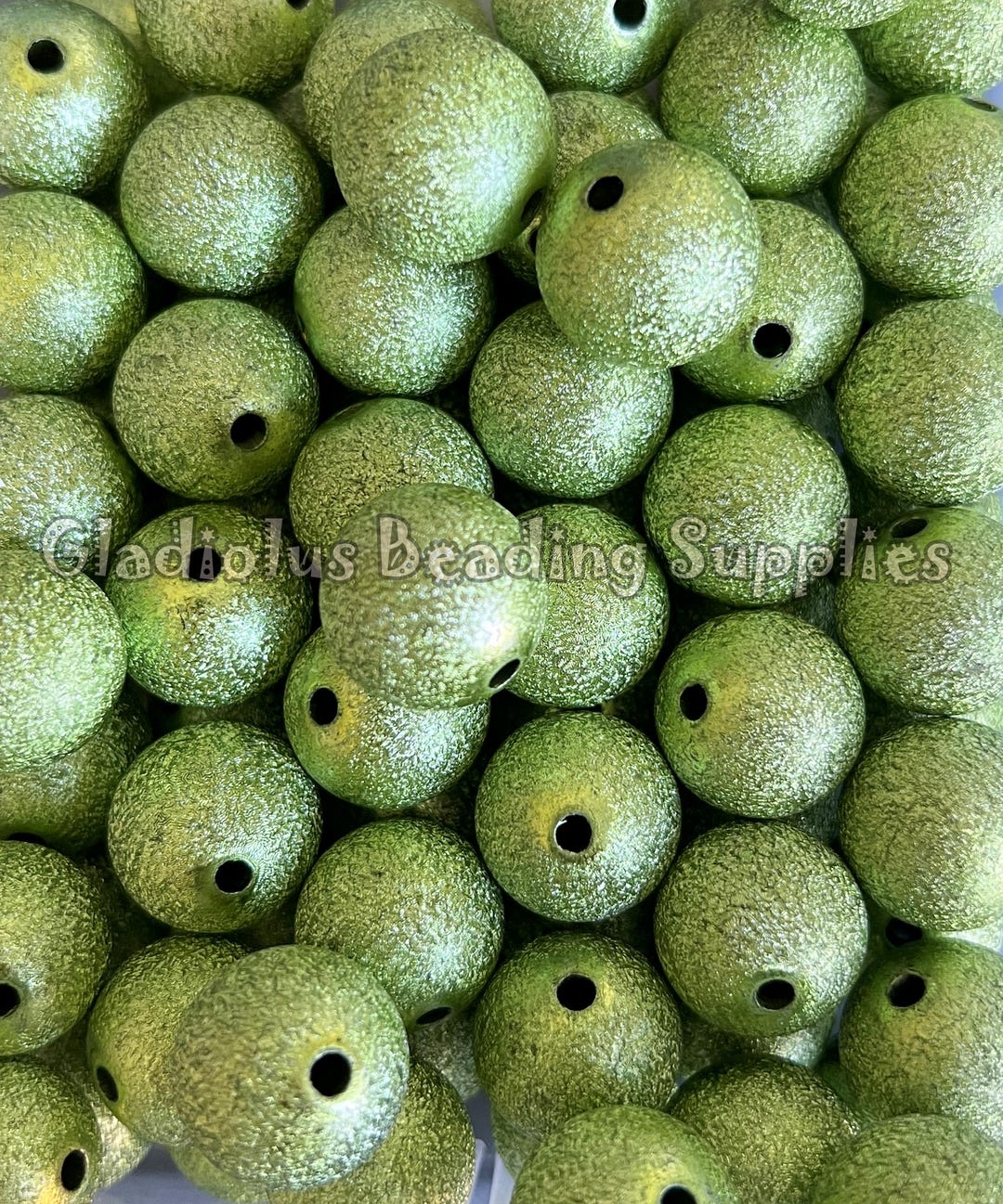 20mm Lime Wrinkle Bead, Chucky Bubblegum Beads, Acrylic Gumball Beads ...