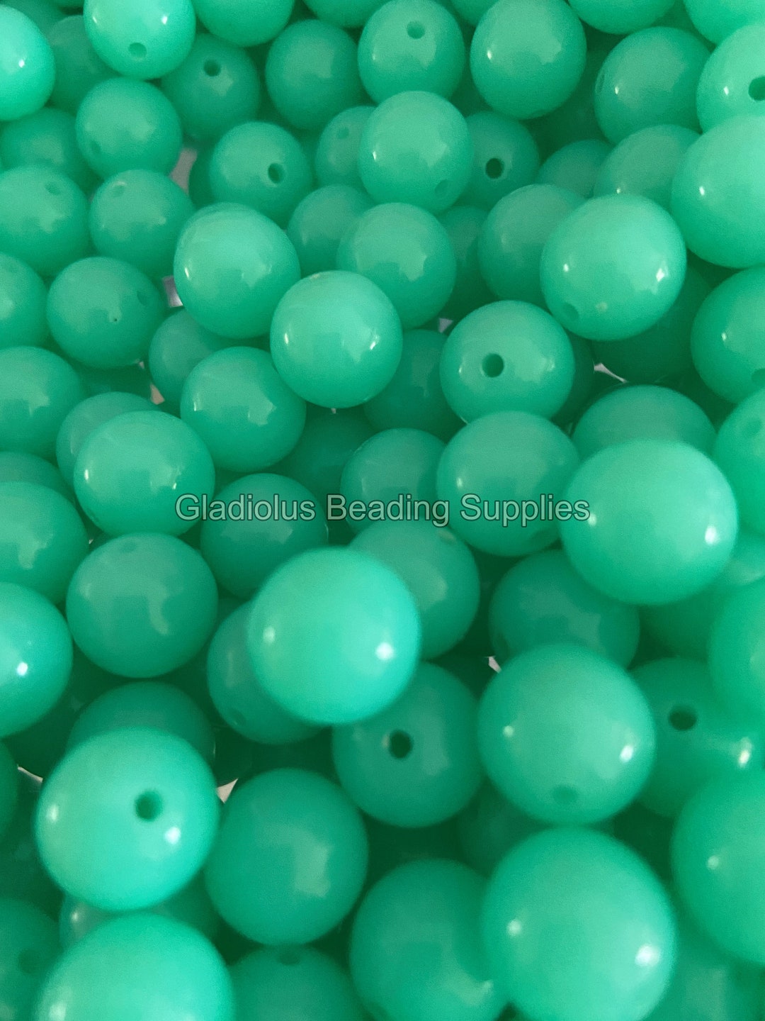12mm Jelly Mint Beads, Acrylic Solid Beads, Chunky Beads, Gumball Beads ...