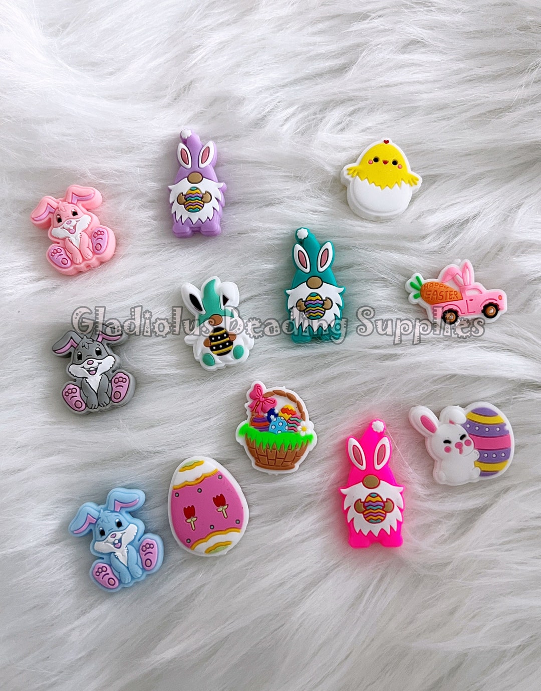 Tiny Easter Beads, Loose Beads, Colorful Beads, Silicone Beads, Focal ...