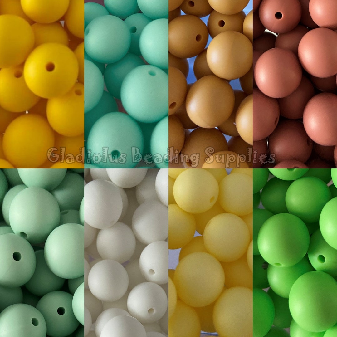 15mm Bulk Beads, Silicone Beads, Solid Silicone Beads, Round Silicone ...