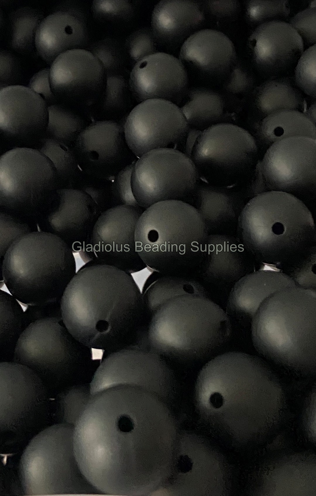 12mm Bead, Black, Solid Silicone Beads, Solid Beads, Wholesale Beads ...