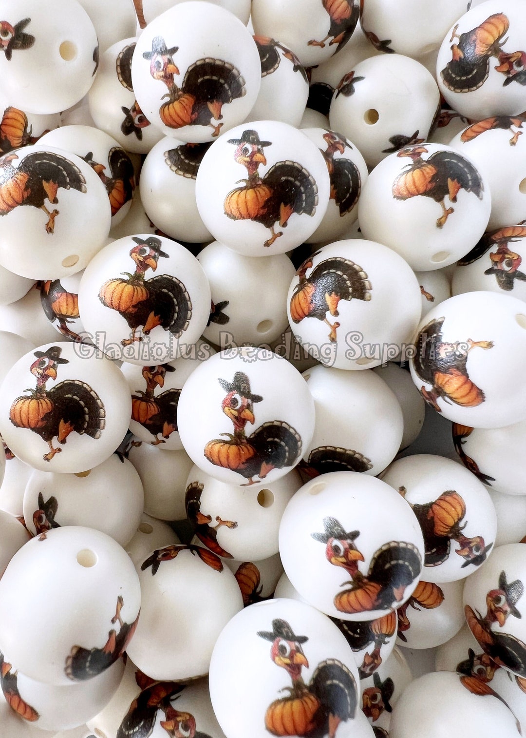 20mm Turkey Beads, Thankful, Chucky Bubblegum Beads, Acrylic Beads ...
