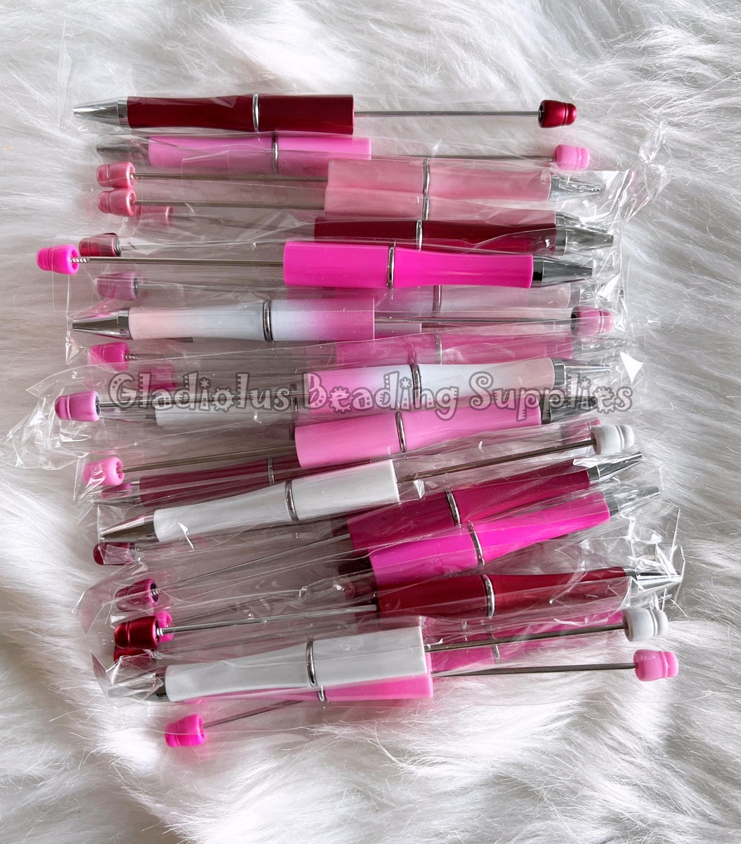 BULK, DIY Beadable Pens, Valentine Plastic Pens, Merry Christmas, for ...