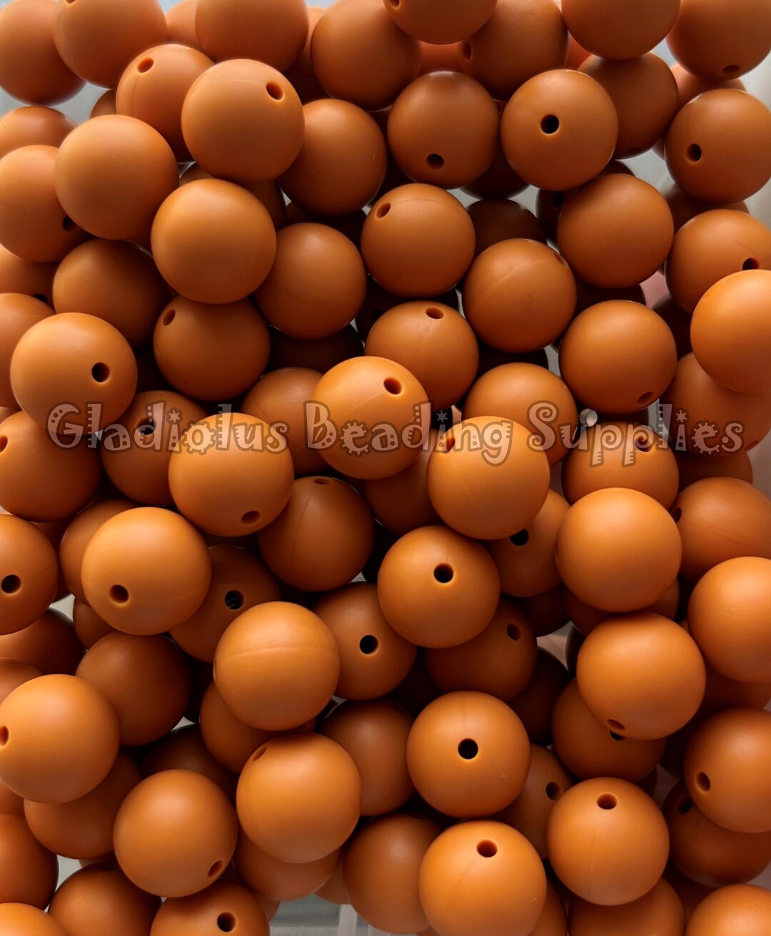 15mm Beads, Fall Orange, Solid Silicone Beads, Round Beads, Wholesale ...