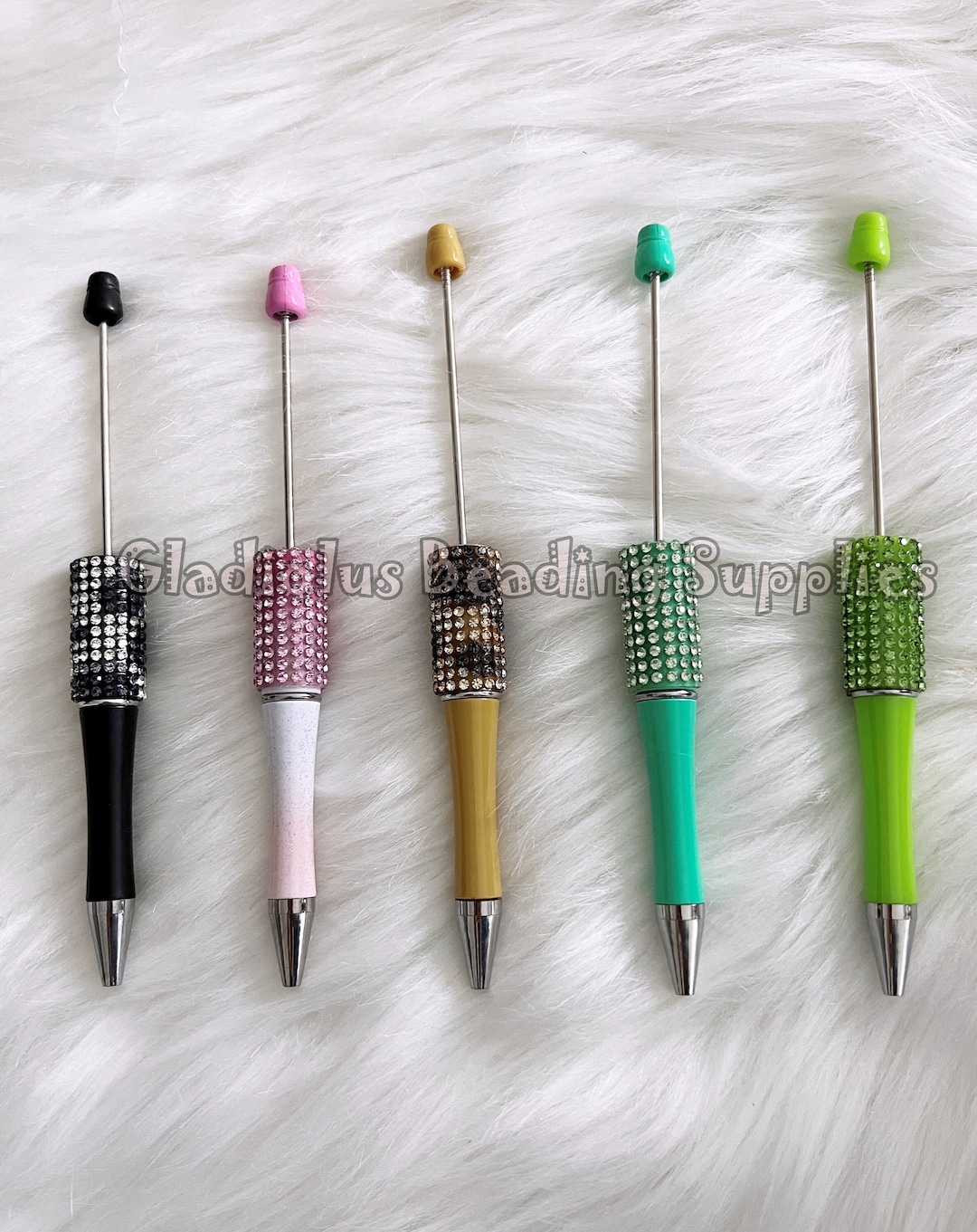DIY Rhinestone Beadable Pens, Plastic Pens, for Chunky Bubblegum Beads ...