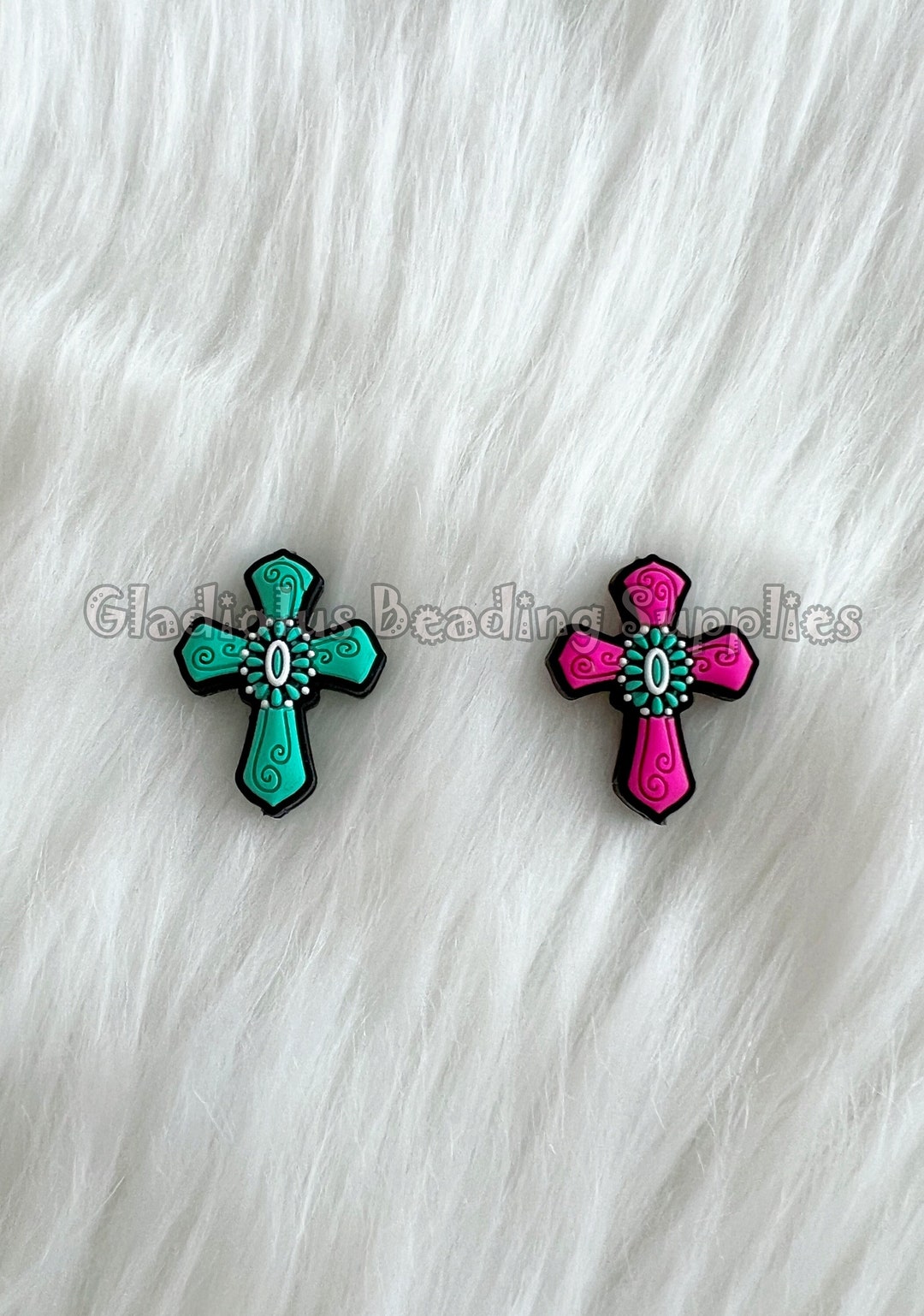 22*29mm, Cross Beads, Colorful Focal Beads, Silicone Beads, Focal ...