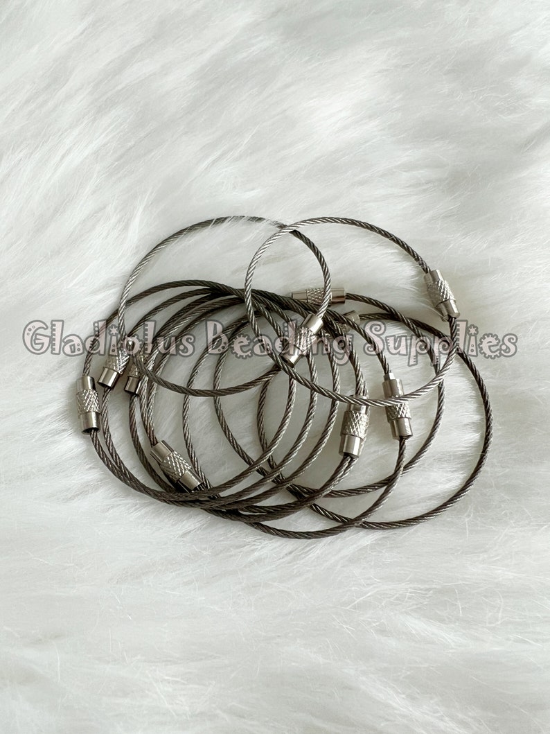 Stainless Steel Wire Rings, Wires for Keychain, Mini Wires With Screw ...