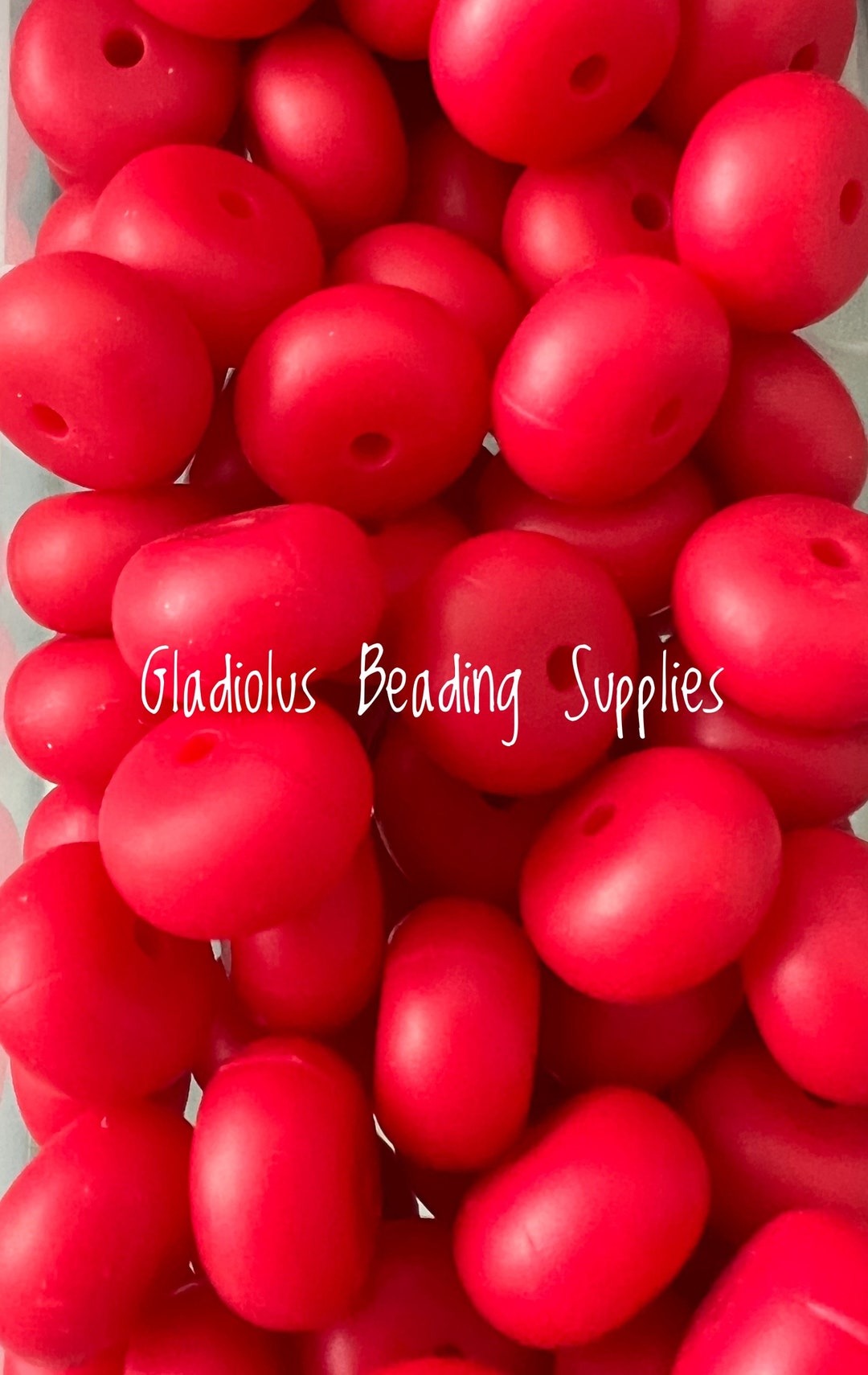14mm Red Abacus Beads, Silicone Beads, Colorful Beads, Wholesale Beads ...