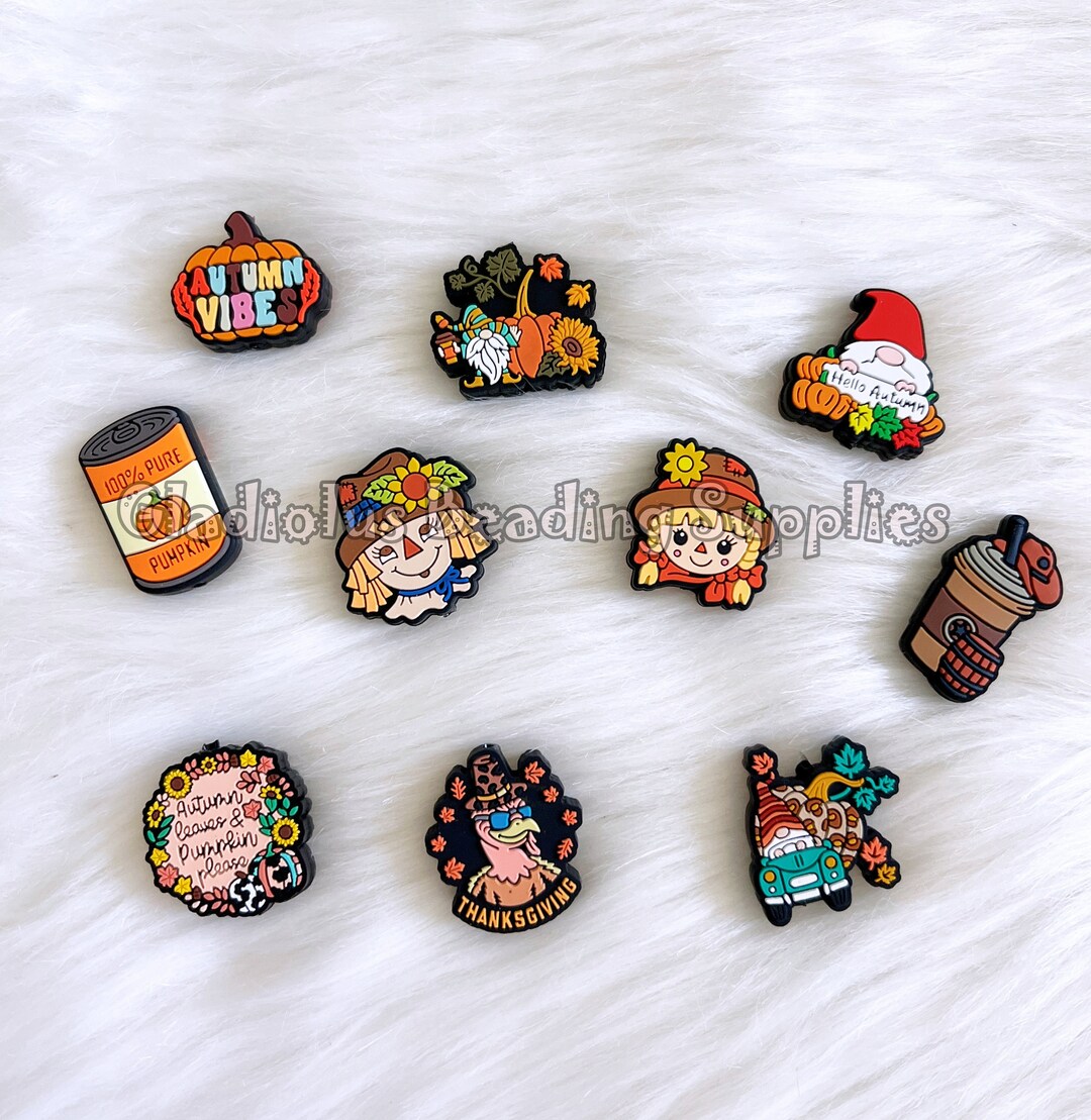 Tiny Fall Focal Beads, Loose Beads, Silicone Beads, Focal Beads, Loose ...