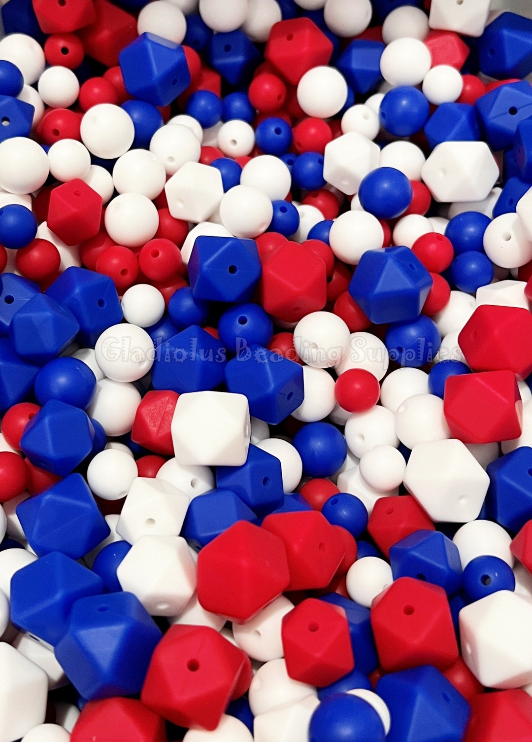 Independence Day Mixed Sets, 4th of July Beads, Silicone Random Beads ...