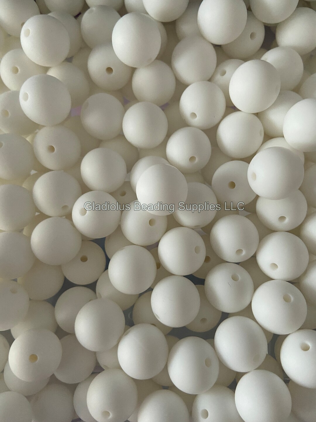 12mm Bead, White, Solid Silicone Beads, Solid Beads, Wholesale Beads ...