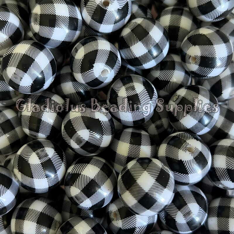 Buffalo Check Beads - Etsy