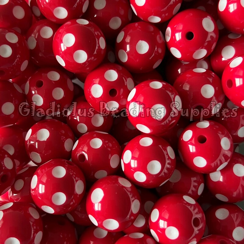Polka Dot Beads - Etsy
