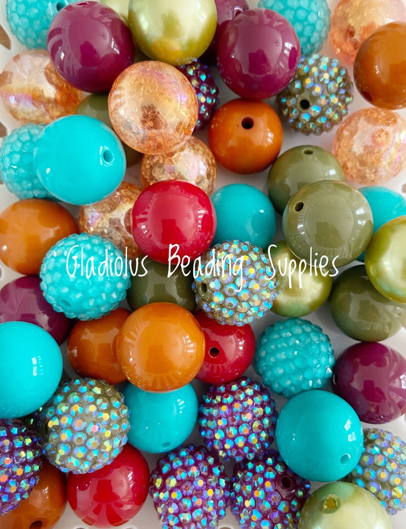 20mm Beads Fall Theme Set Beads Craft Mixed Acrylic Beads - Etsy