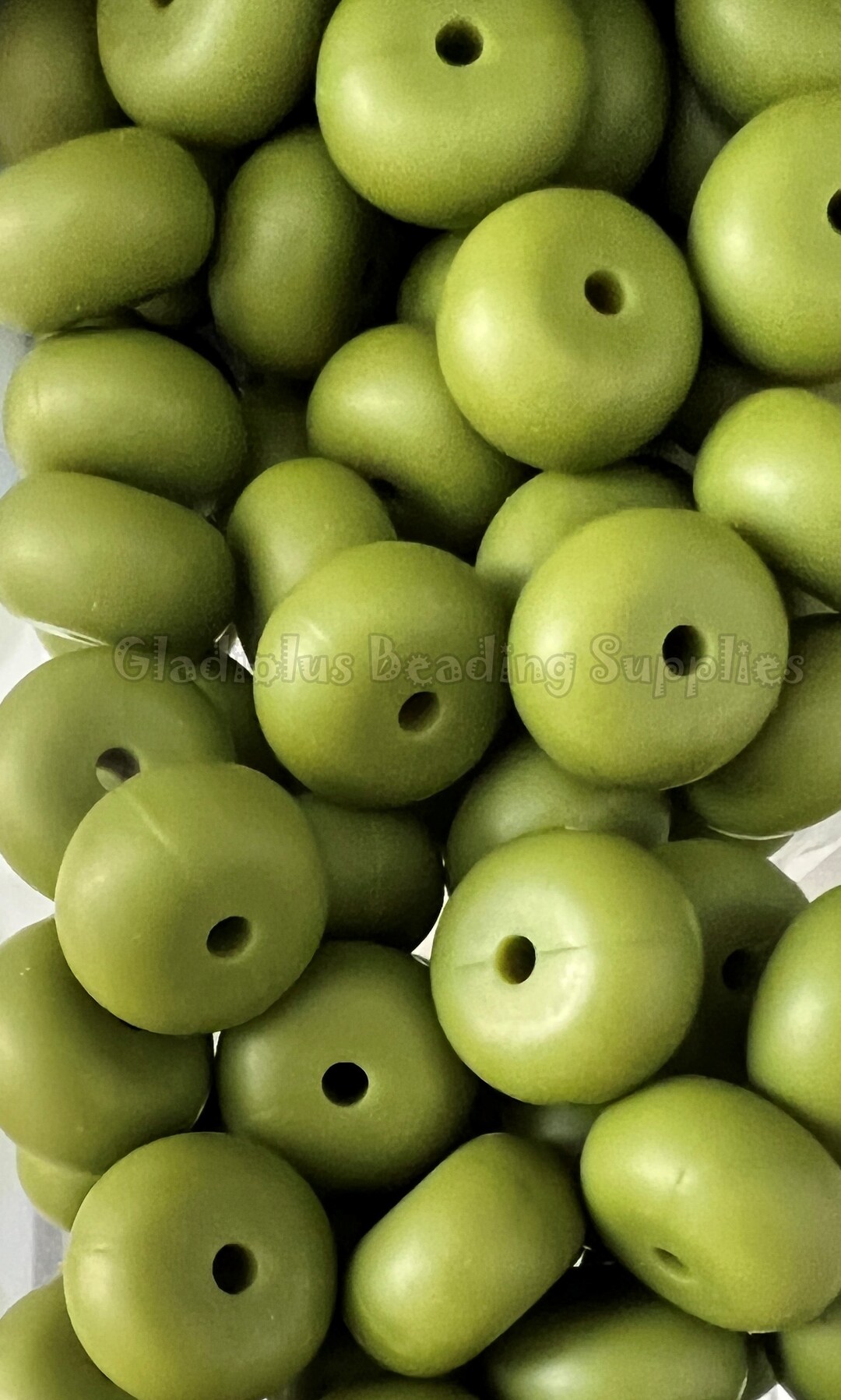 14mm Army Green Abacus Beads, Silicone Beads, Colorful Beads, Wholesale ...