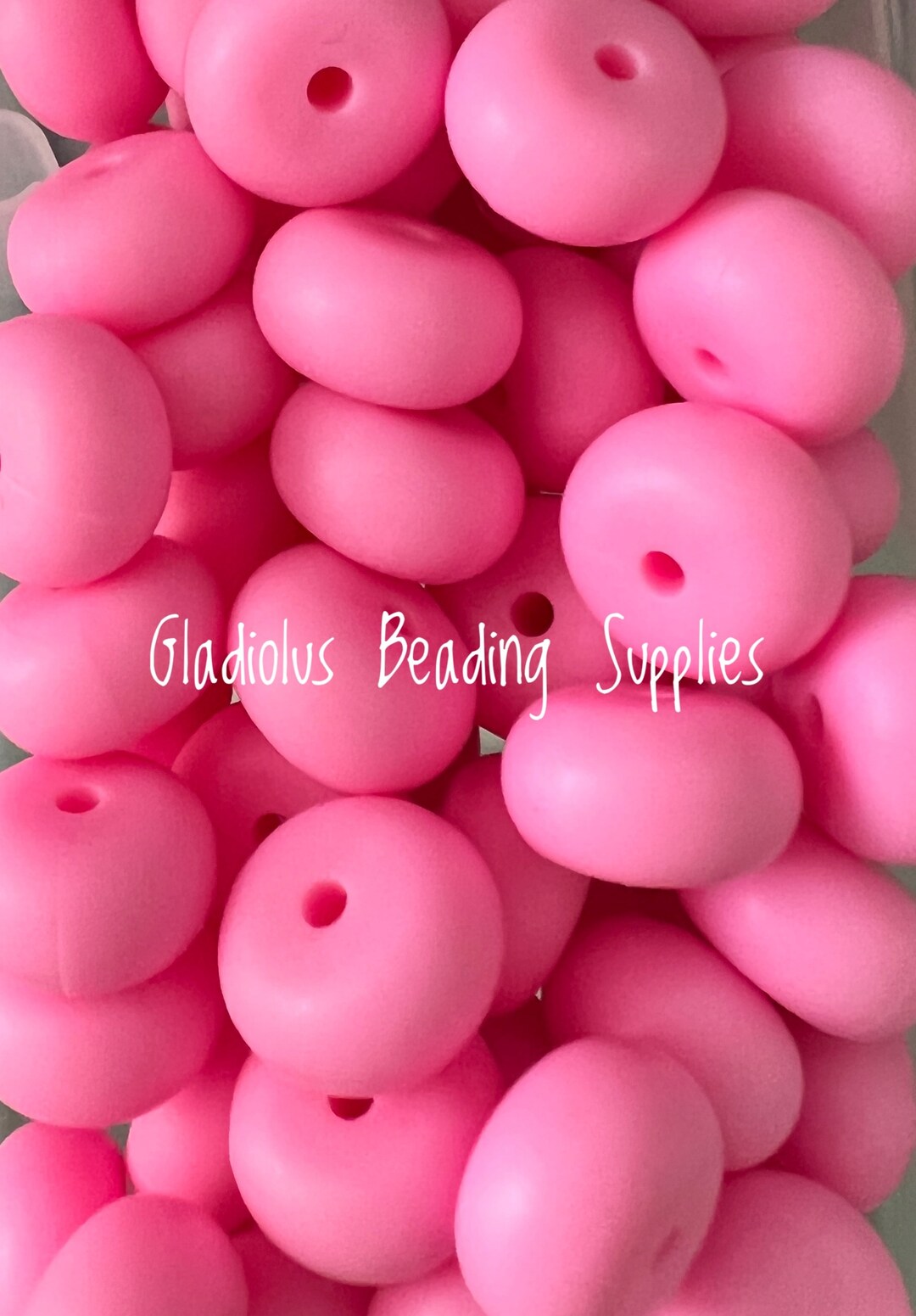 14mm Pink Abacus Beads, Silicone Beads, Colorful Beads, Wholesale Beads ...