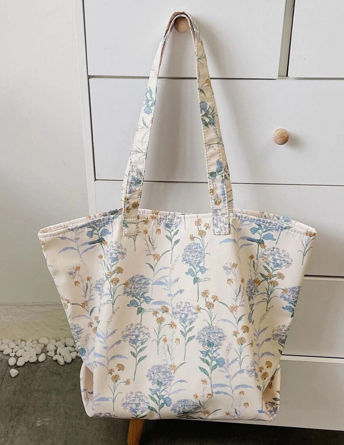 Floral Botanical Tote Bag Nature Pattern Flower Tote Bag - Etsy