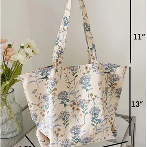 Floral Botanical Tote Bag Nature Pattern Flower Tote Bag - Etsy