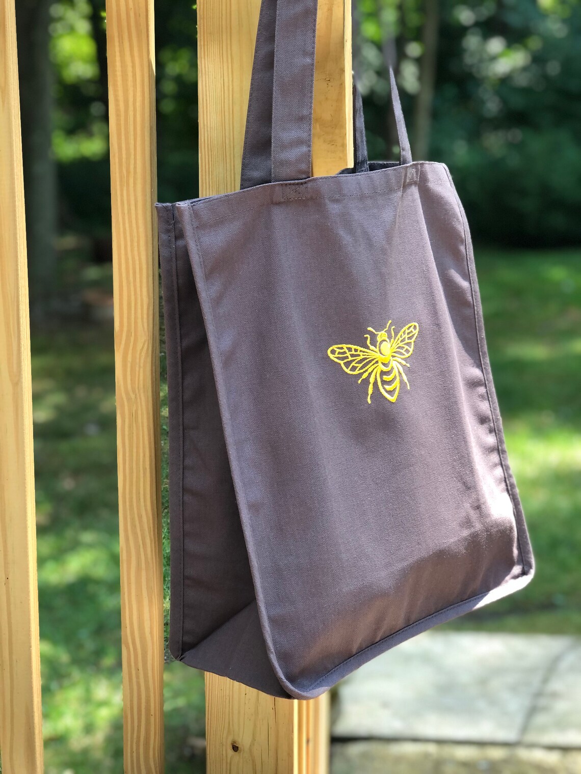 Bee Tote Bag Embroidered Bee Bag Canvas Bee Bag Heavy Duty - Etsy UK