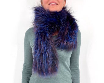 WHITE FROST Fox Fur Scarf - Etsy