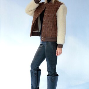 Prep School Plaid Shearling Jacket Size M - Etsy