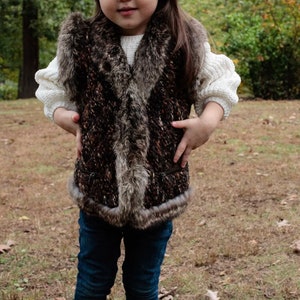 Kids Wool Vest With Fur Trim - Etsy