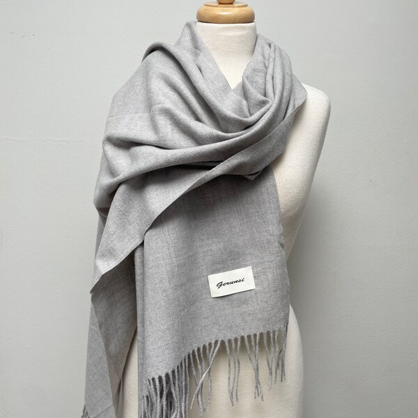 Grey Scarf - Etsy