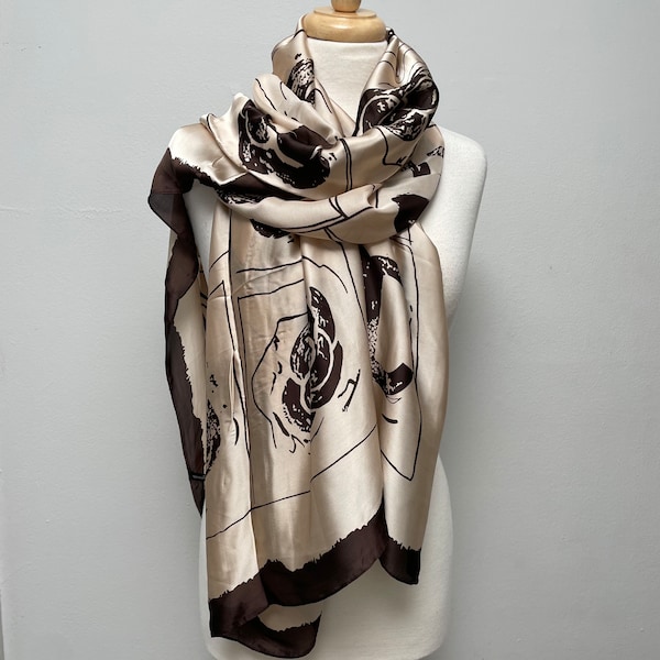 Beige Scarf - Etsy