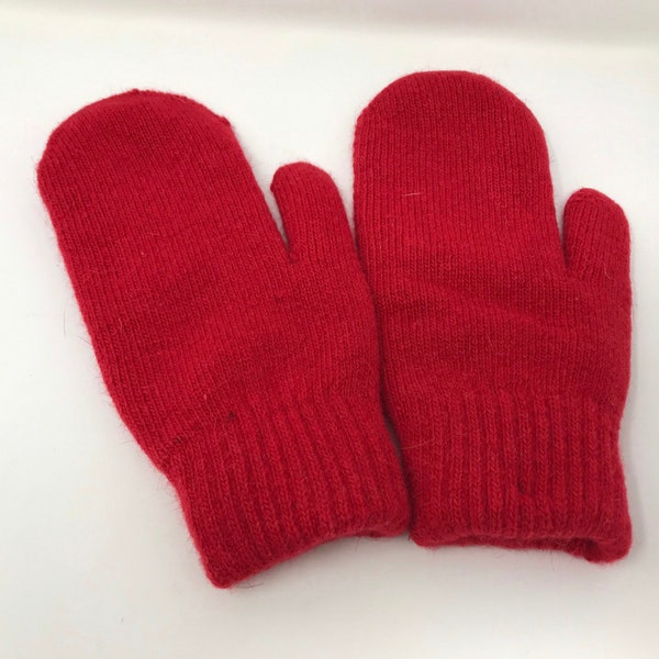Red Mittens - Etsy