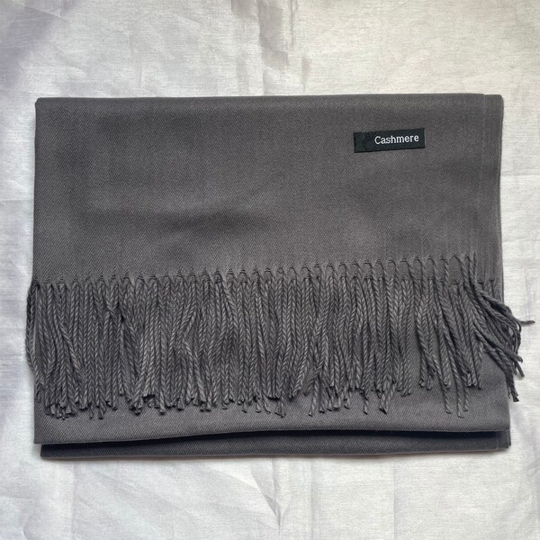 Dark Grey Scarf - Etsy