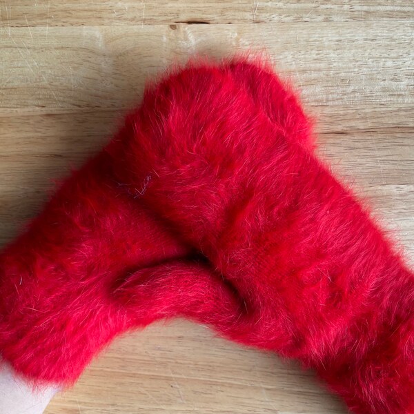 Red Mittens - Etsy