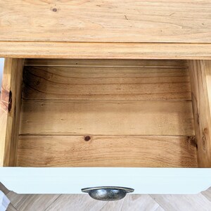 Pair Vintage Solid Pine Bedside Tables / Rustic Cabinets/taupe Neutral ...