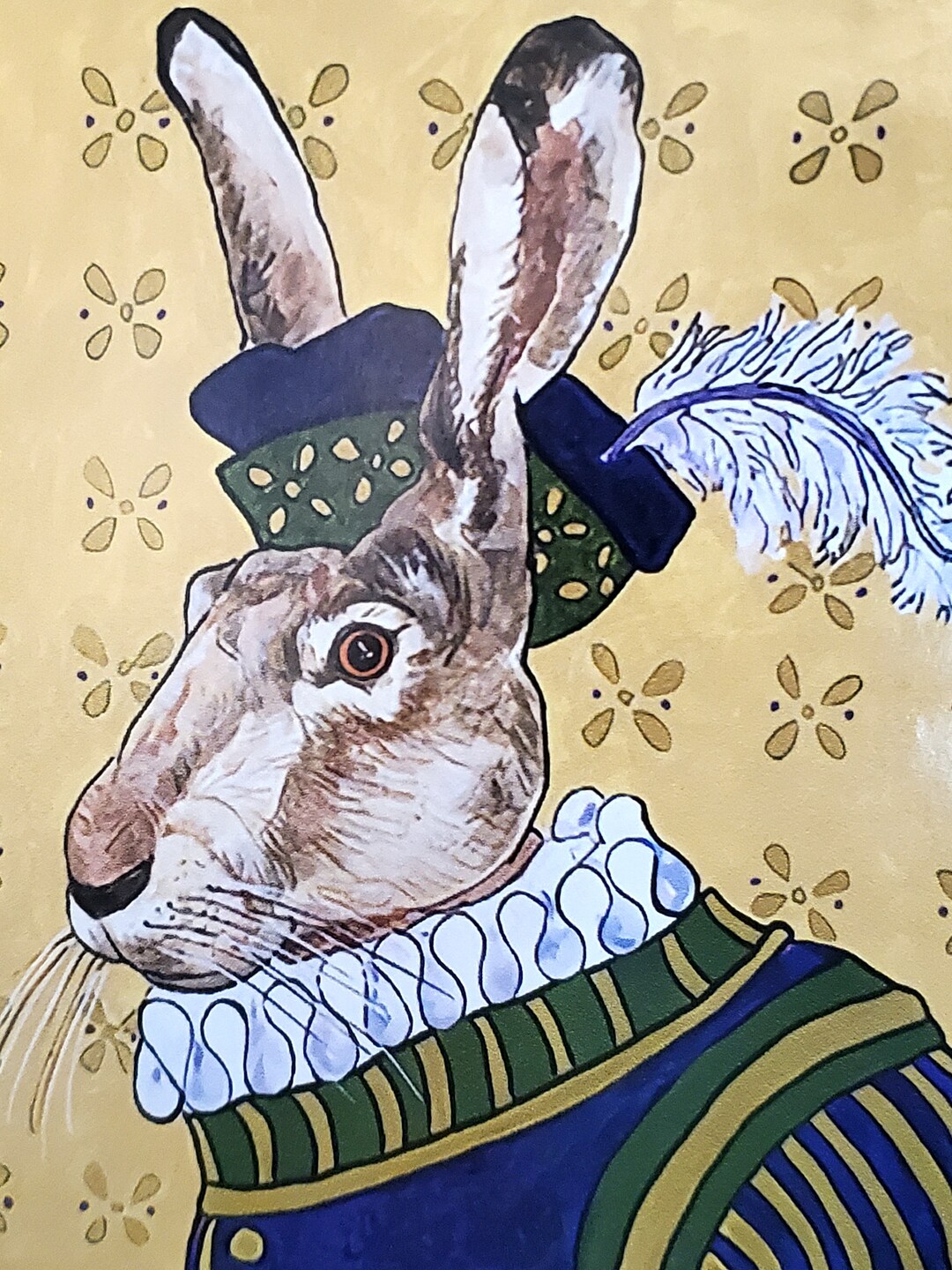 Poster, Tudor Rabbit, the Jack of Hearts - Etsy