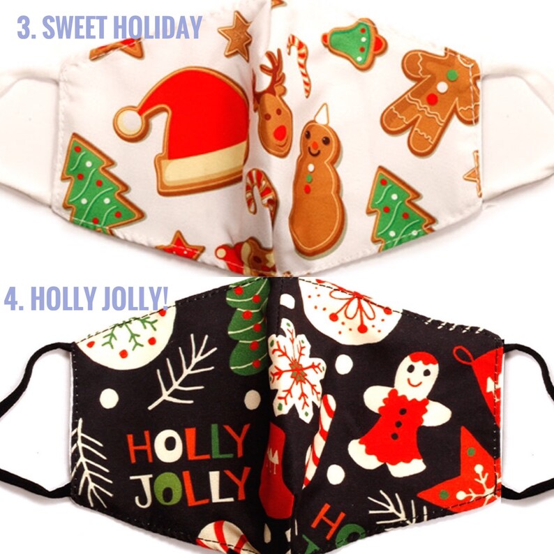 Kids Holiday Masks Adjustable Ear String Unisex Face Mask. | Etsy