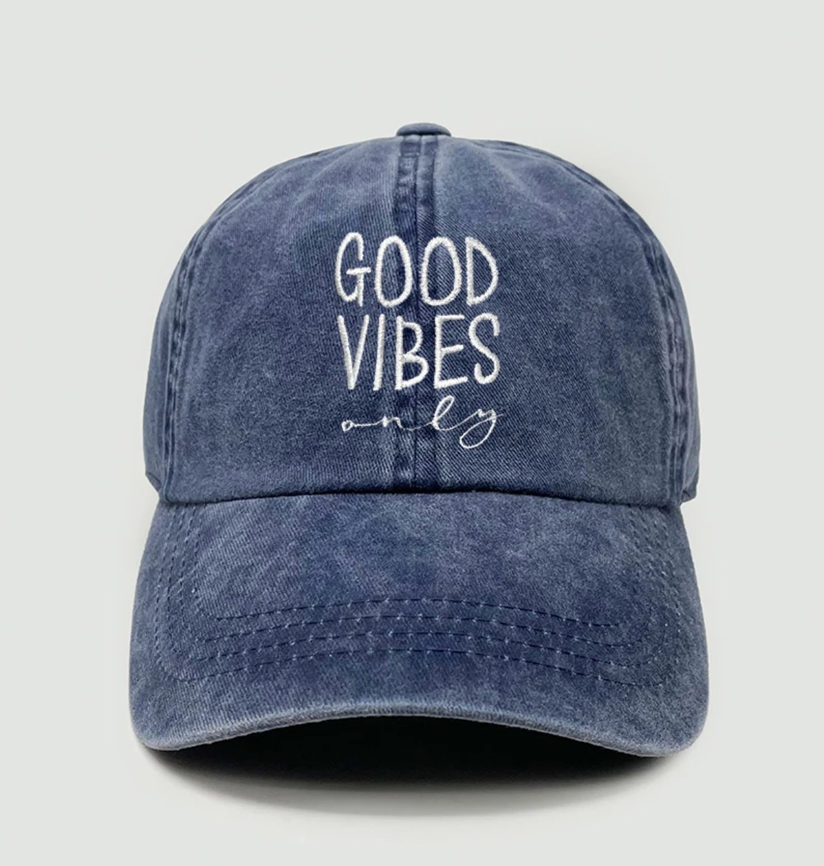 Trendy Quote Embroidered Vintage Washed Baseball Hat, Unisex Adjustable ...