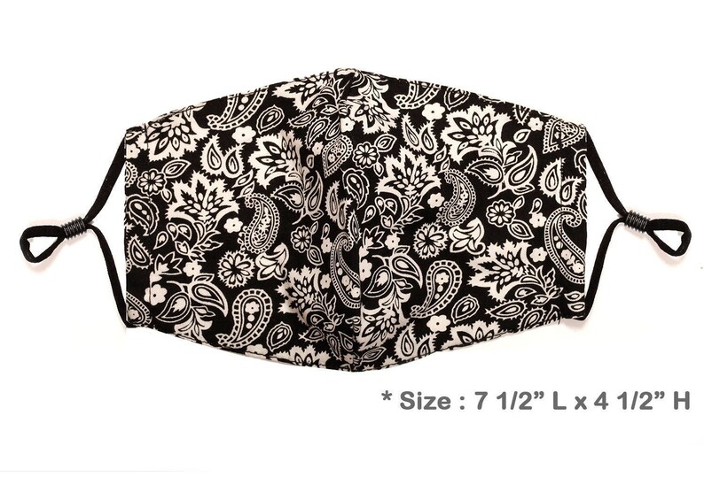 Unisex Bandana Paisley Fabric Cloth Mask Breathable Reusable Adjustable ...