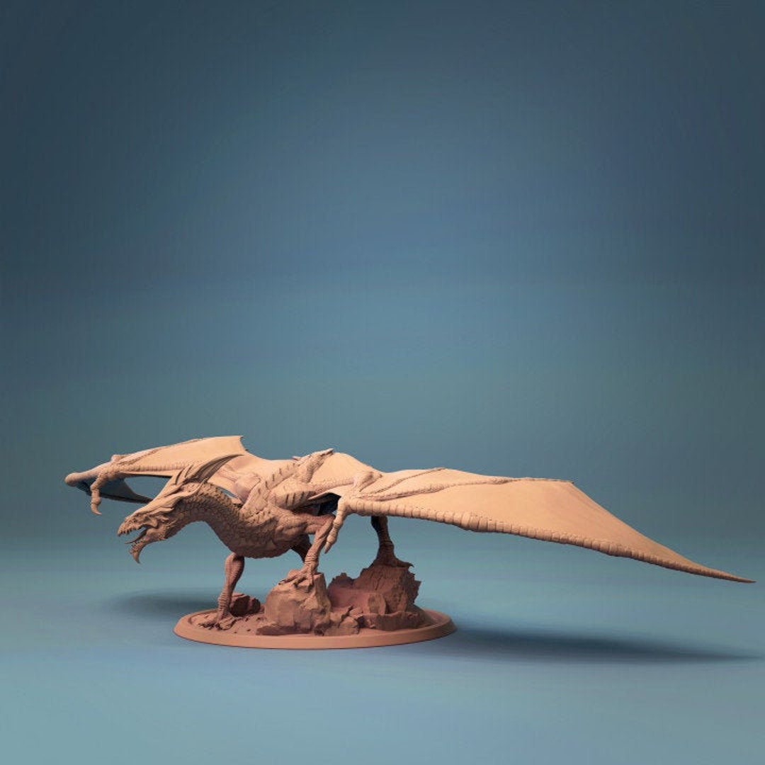 D&D Miniature - Adult White Dragon - Etsy
