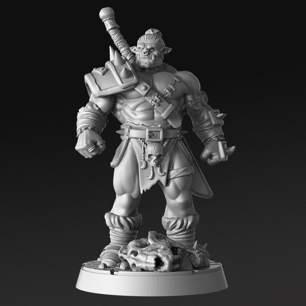 Half Orc Miniature - Etsy