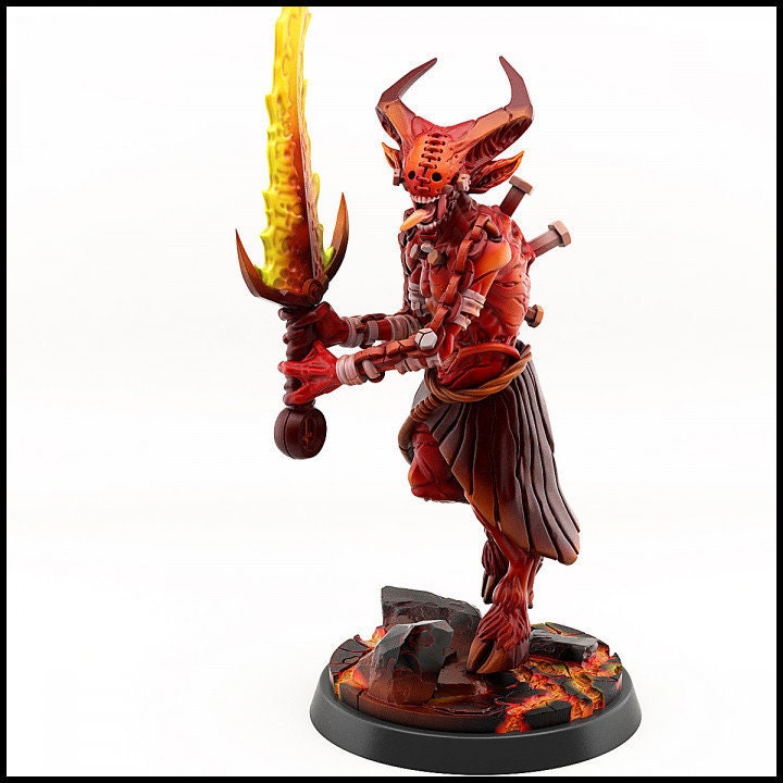 D&D Miniature Demon 3 | Etsy