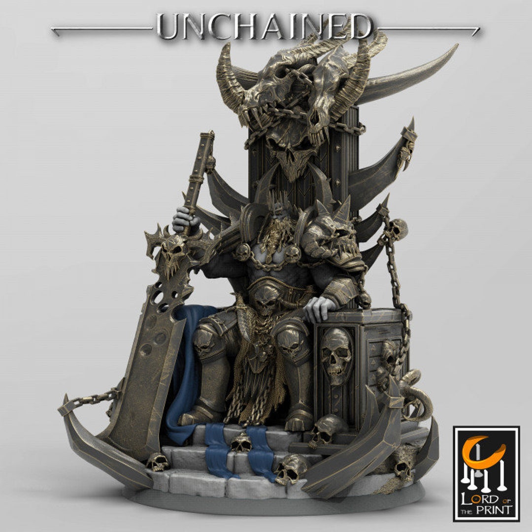 D&D Miniature - King Olaf on Throne - Etsy