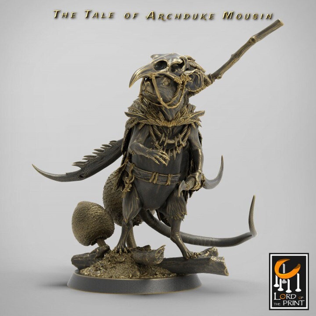 D&D Miniature Mouse Look Right Shaman 2 - Etsy
