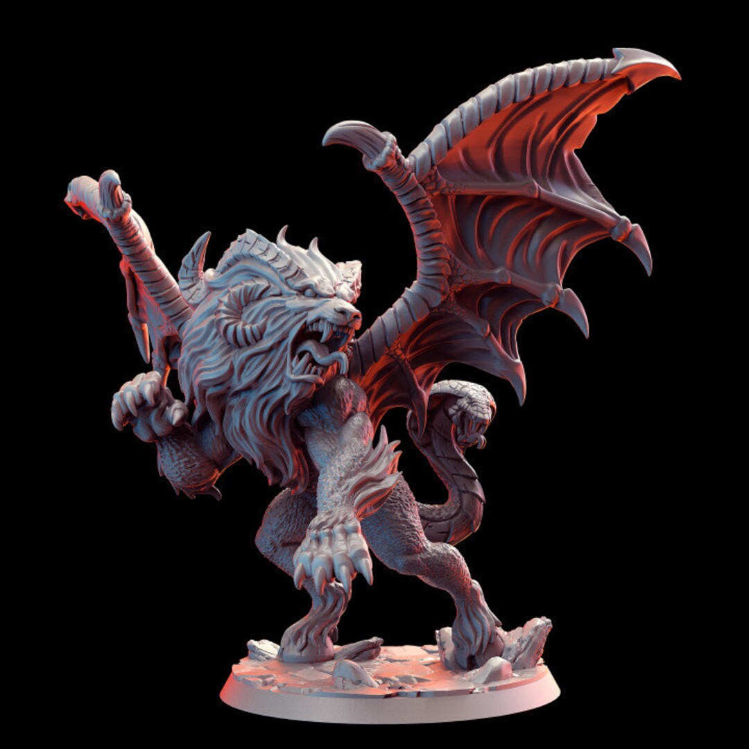 D&D Miniature - Chimera - Etsy