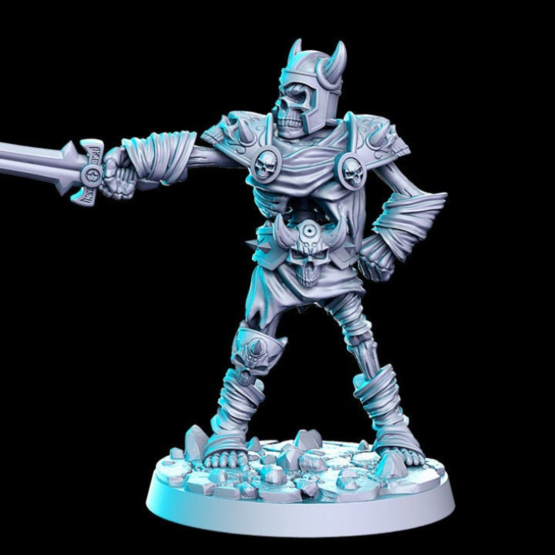 D&D Miniature - Skeleton Warrior With Sword - Etsy