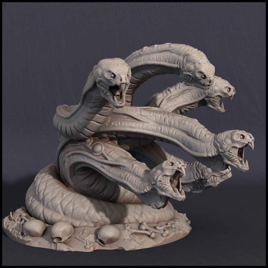 D&D Miniature - Hydra - Etsy