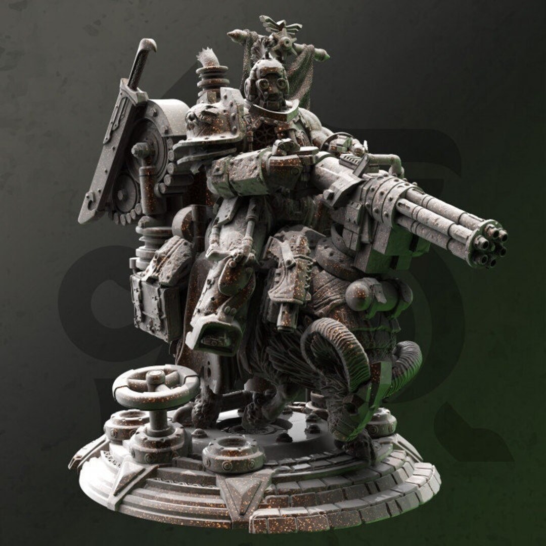 D&D Miniature - Mounted Steampunk Super Soldier - Etsy