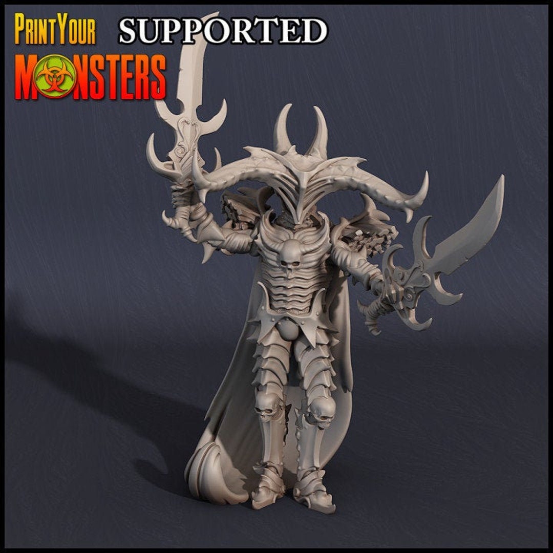 D&D Miniature - Dark Elves General War Lord - Etsy