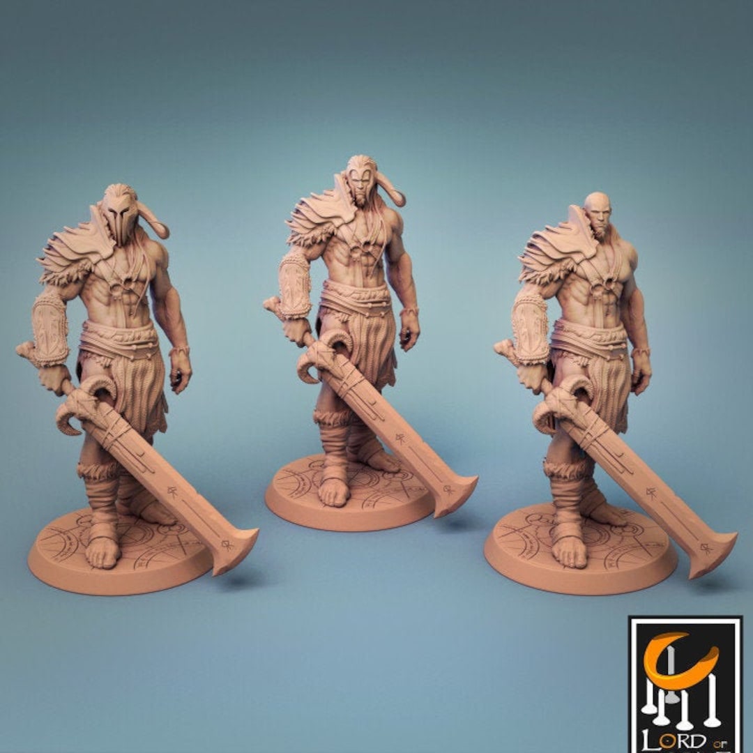 D&D Miniature - Barbarian - Etsy