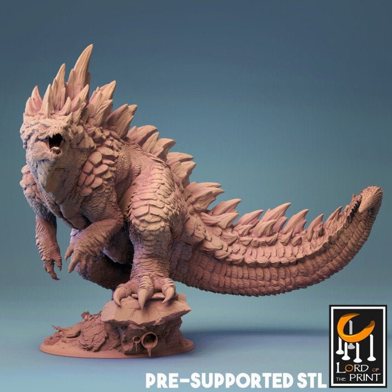 D&D Miniature - Kaiju Lizard - Etsy