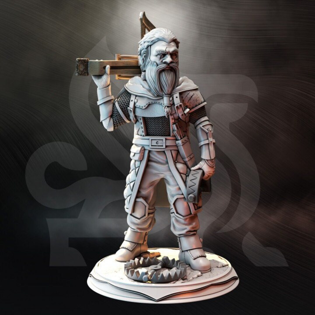 D&D Miniature - Half-dwarf Hunter - Etsy