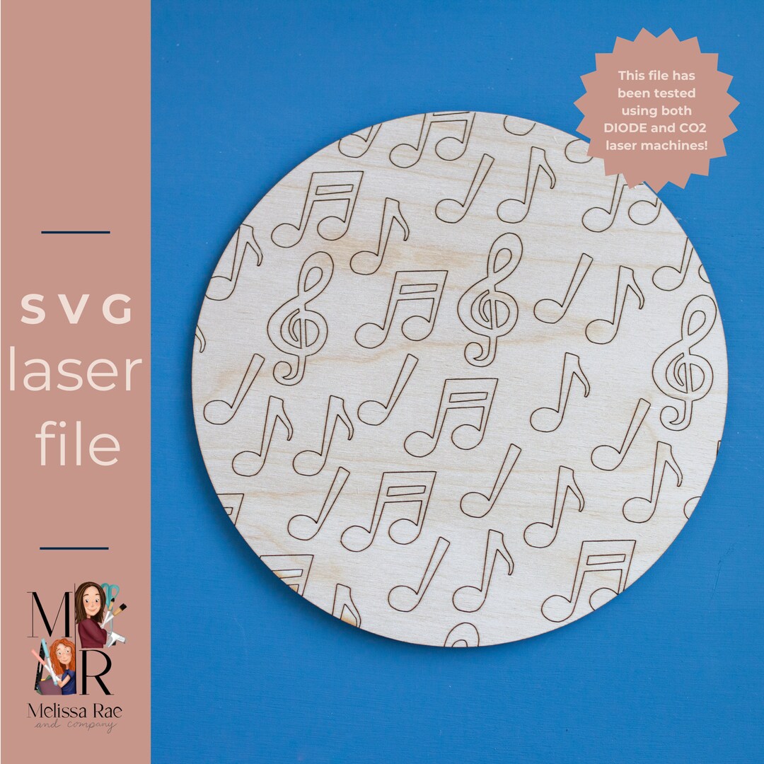 SVG Musical Pattern Sign | Laser File | Scoring Design - Etsy